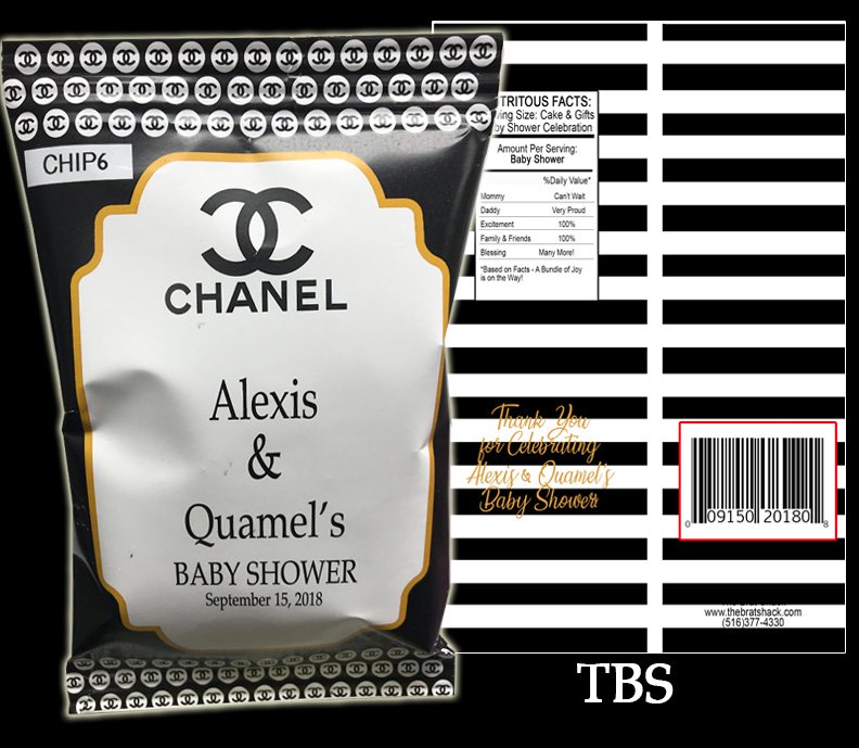Chanel Inspired Party Favor Chip Bags - The Brat Shack, NY