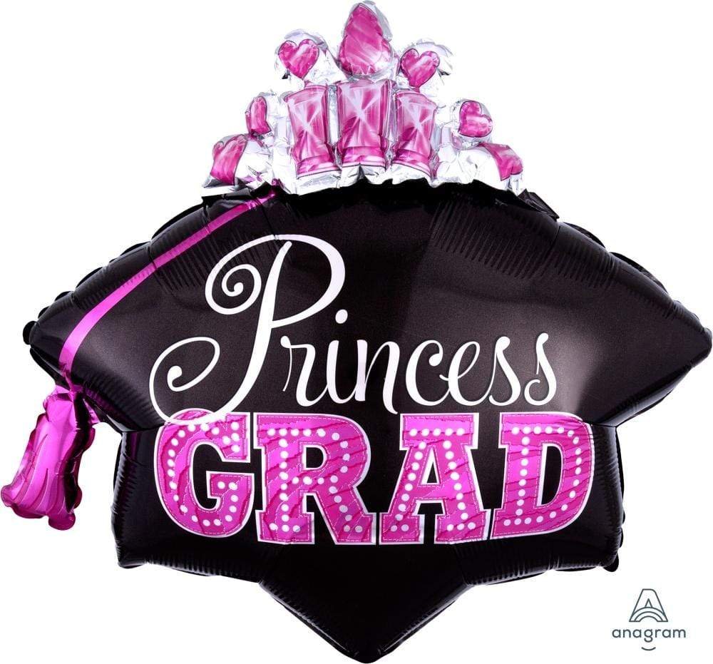 Congrats Princess Grad Graduation Cap - Large Supershape Mylar Balloon ...