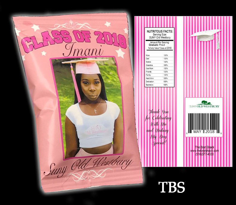 Graduation Inspired Party Favor Chip Bags - The Brat Shack, NY