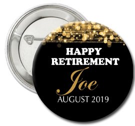 Retirement theme button for an adult celebration | Party Store NY