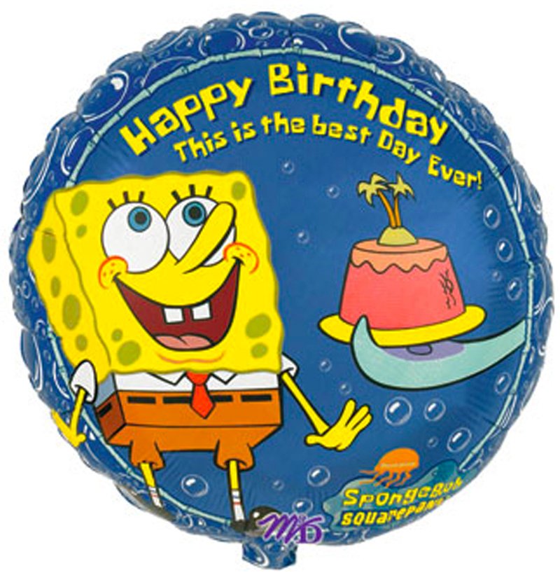 SPONGEBOB SQUAREPANTS Theme Happy Birthday Balloon - The Brat Shack ...