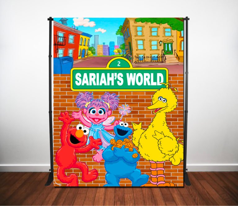 Sesame Street Backdrop Step & Repeat |The Brat Shack