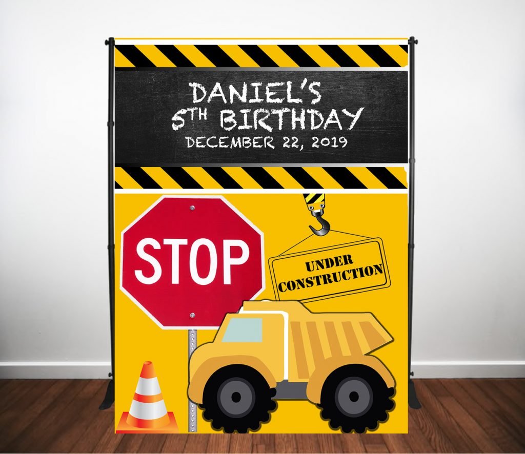 Construction Backdrop Step & Repeat |The Brat Shack