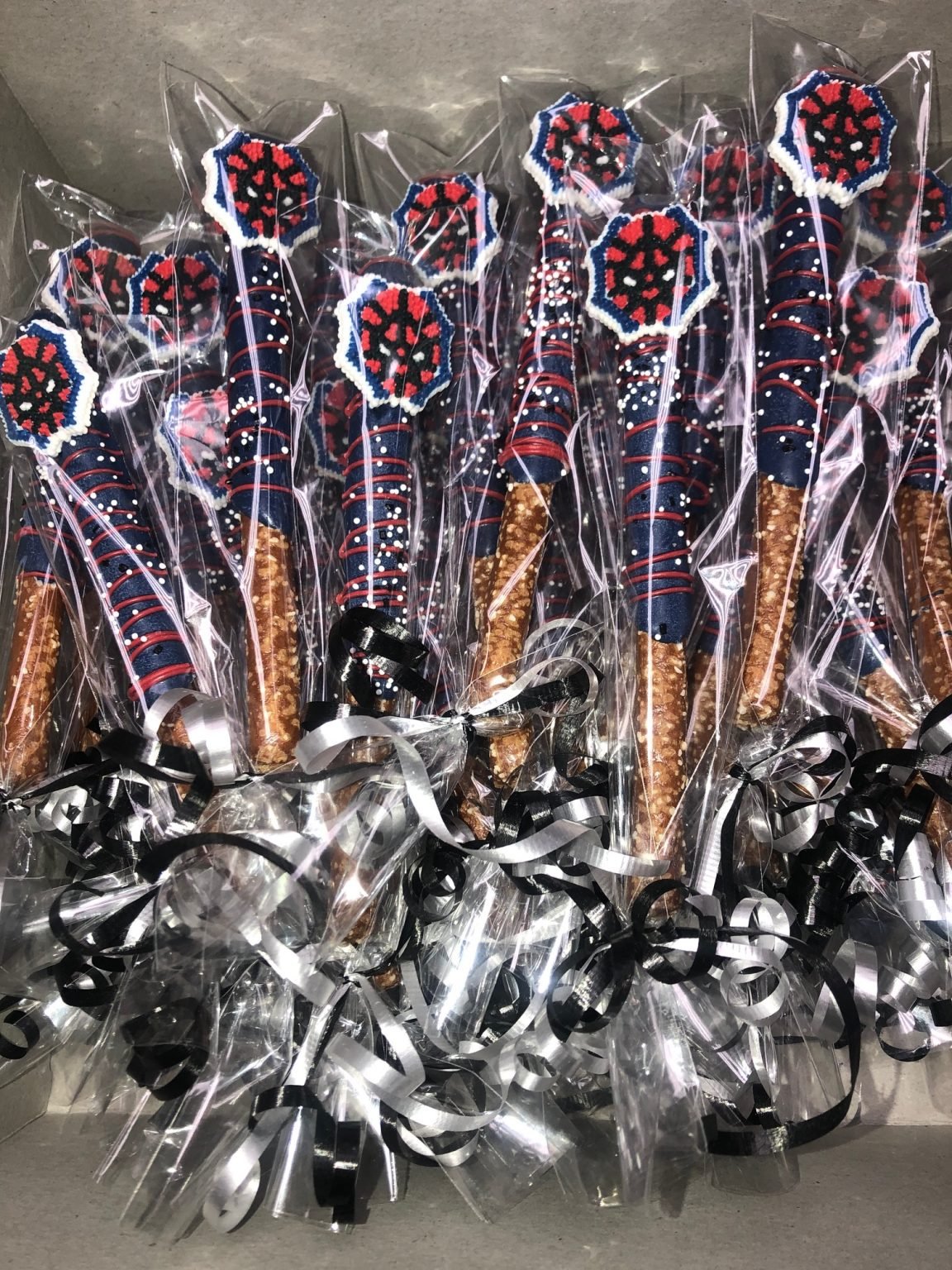 Spiderman Theme Chocolate Covered Pretzels Treats - The Brat Shack ...