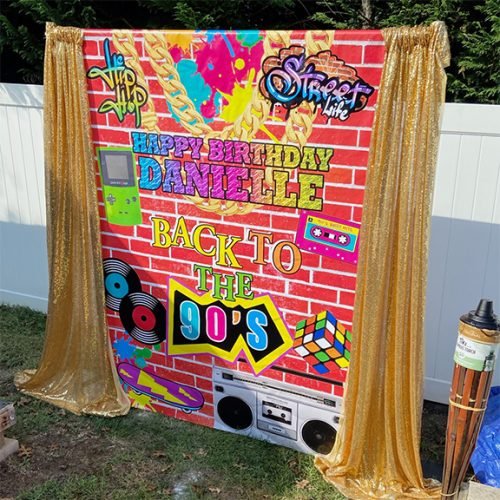 Old School Back to the 90's Backdrop Step & Repeat |The Brat Shack