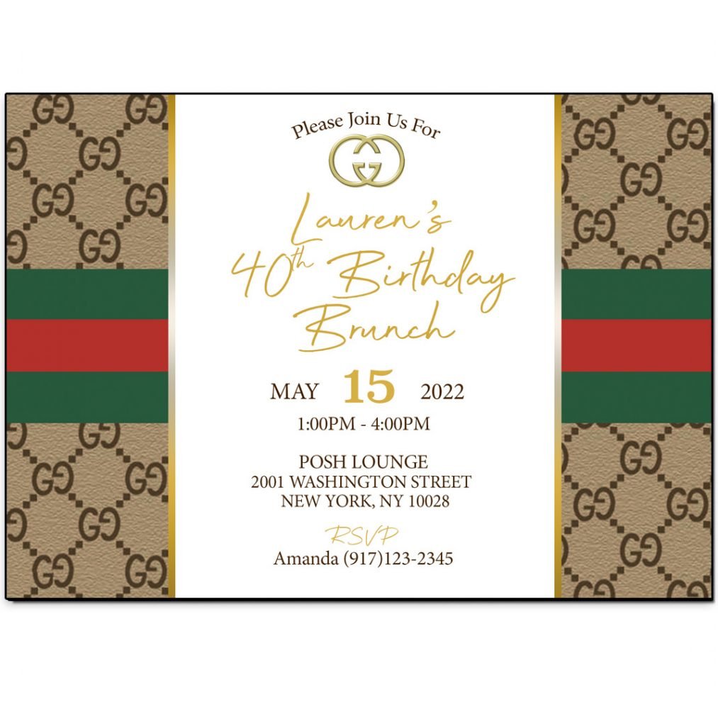 Gucci Invitation - The Brat Shack Party Store