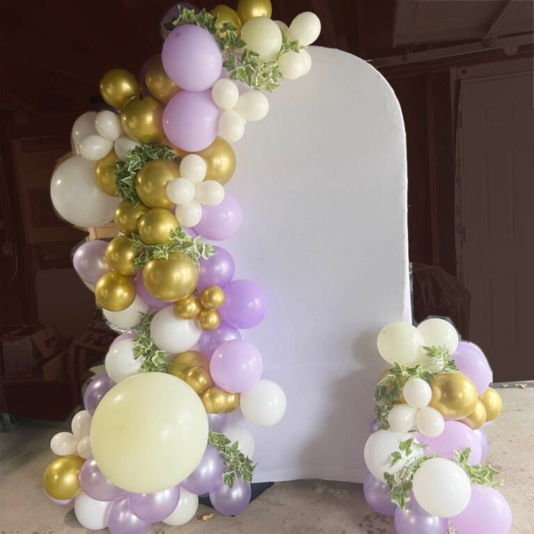 Single Custom Wall Panel Backdrop with Balloon Garland & Ivy - The Brat ...