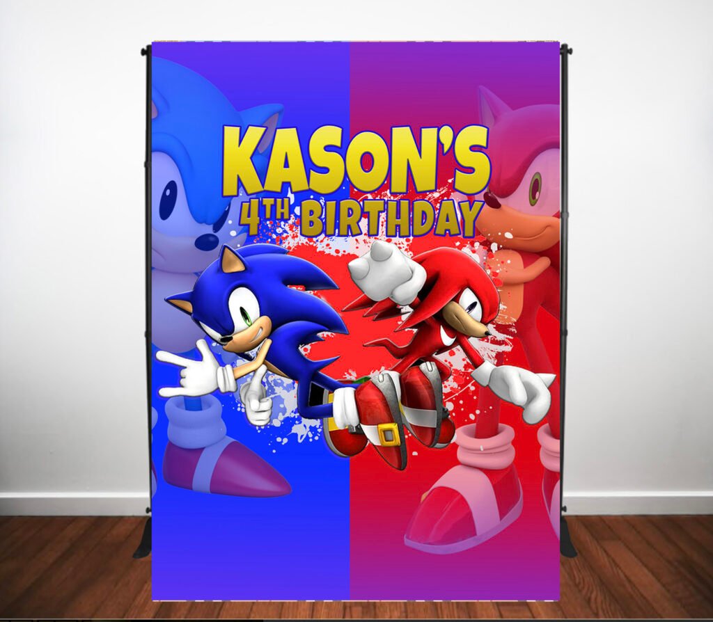 Sonic Backdrop - The Brat Shack Party Store