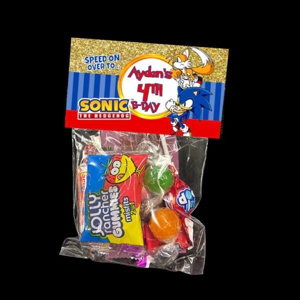 Sonic the Hedge Hog Goodie Bags with Candy - The Brat Shack Party Store